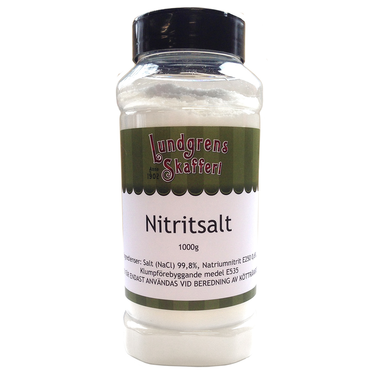 Nitritsalt burk med 1 kg — Lundgrens Skafferi