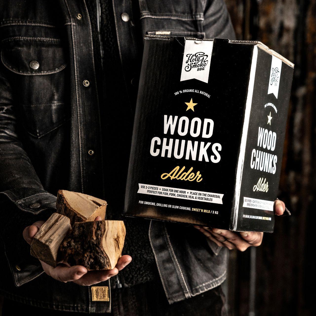 Holy Smoke BBQ - Rökved Chunks Al, 3kg — Lundgrens Skafferi